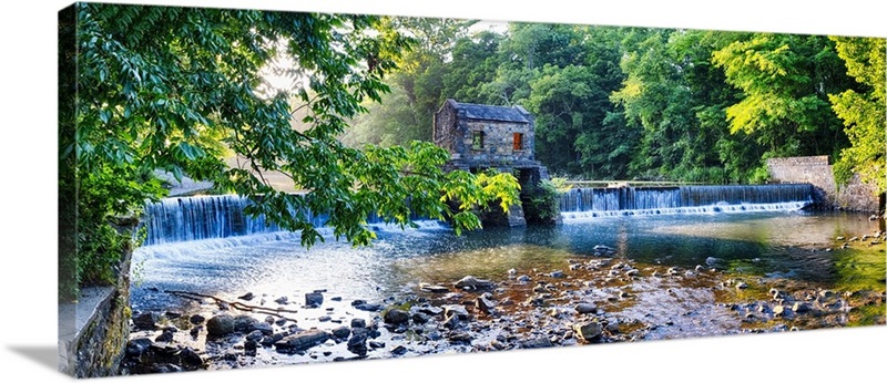 Dam with a Waterfall in Speedwell Lake Park, Morristown, New Jersey ...