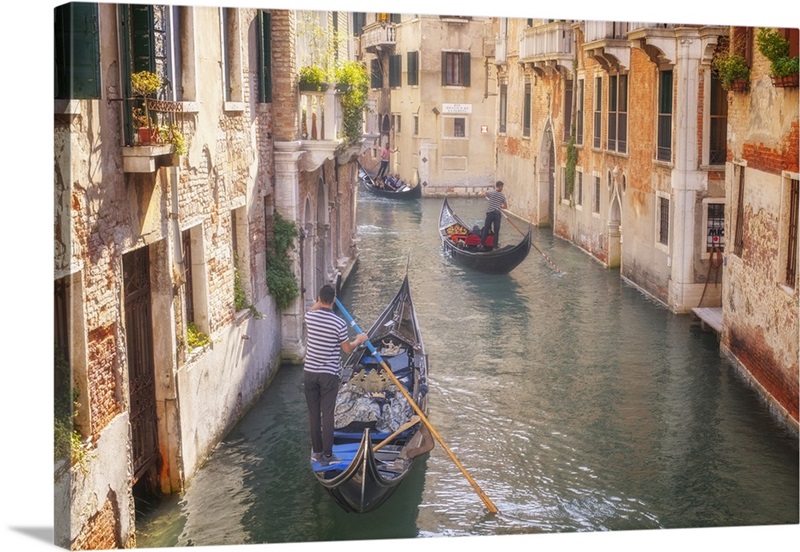 Three Gondolas In Venice | Great Big Canvas