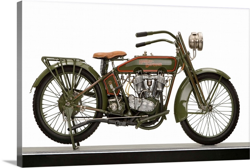 1919 Harley Davidson motorcycle | Great Big Canvas