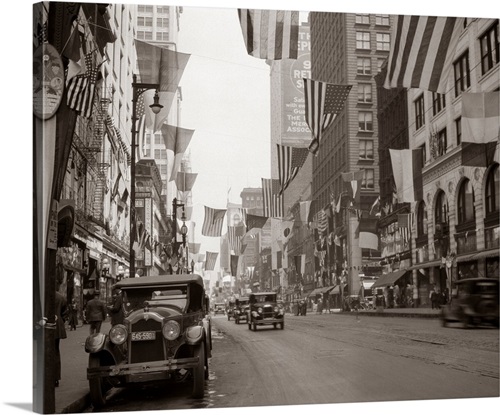 1920's 1926 Downtown Chicago State Street With American And Other ...
