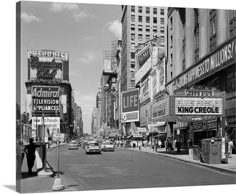 1950's Times Square View North Up 7th Ave | Great Big Canvas
