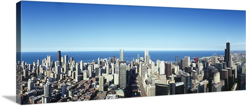 Aerial view of a city, Chicago, Cook County, Illinois, 2010 | Great Big ...