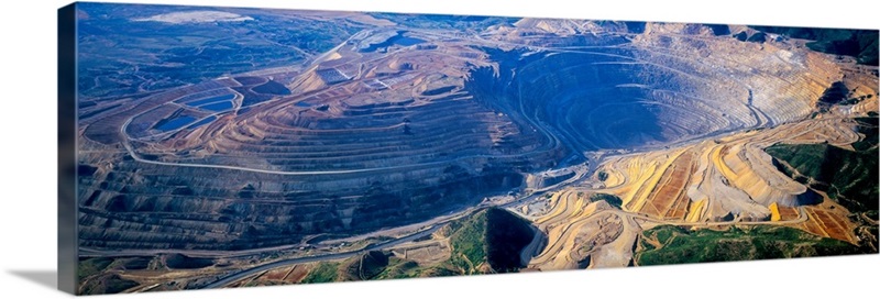 Aerial view of copper mines, Utah | Great Big Canvas