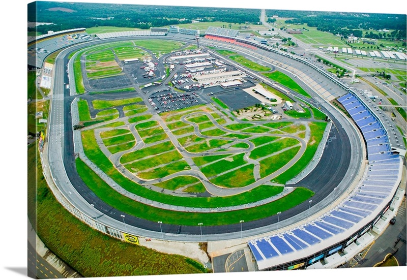 Aerial view of North Carolina Speedway in Charlotte, NC | Great Big Canvas
