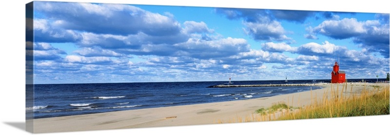 Big Red Lighthouse Lake Michigan Holland MI | Great Big Canvas