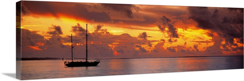 Boat at sunset Wall Art, Canvas Prints, Framed Prints, Wall Peels ...