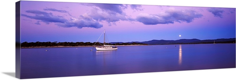 Boat in the sea, Port Sorell, Tasmania, Australia | Great Big Canvas