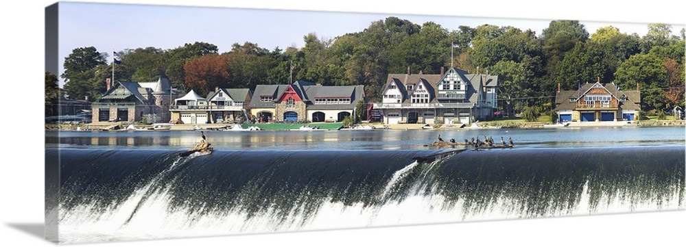 Boathouse Row at the waterfront, Schuylkill River, Philadelphia ...