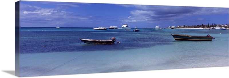Boats in the sea, Blowing Point, Anguilla | Great Big Canvas