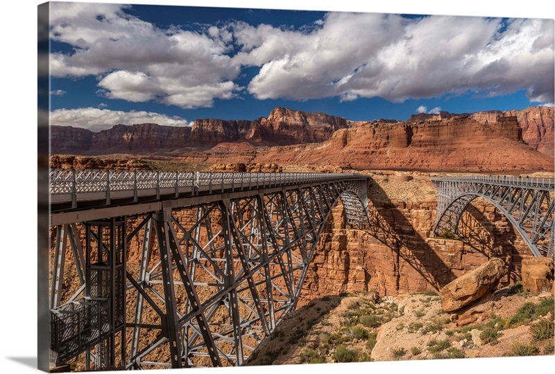 Bridge over a river, Navajo Bridge, Colorado River, Marble Canyon ...
