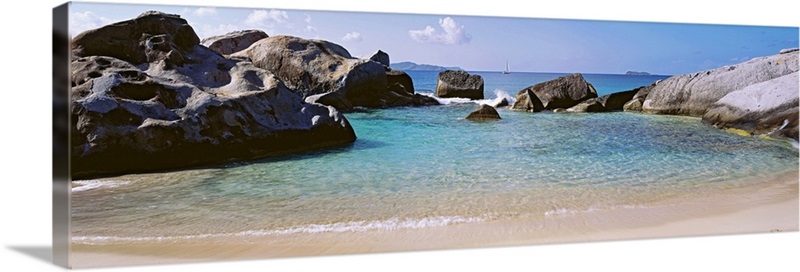 British Virgin Islands, Virgin Gorda, The Baths, Rock formation in the ...