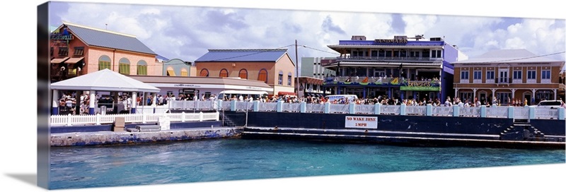 Buildings at the waterfront, Georgetown, Grand Cayman, Cayman Islands ...