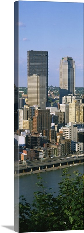 Buildings at the waterfront, Monongahela River, Pittsburgh ...