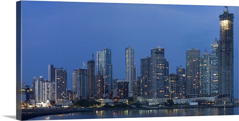 Buildings at the waterfront, Panama City, Panama | Great Big Canvas