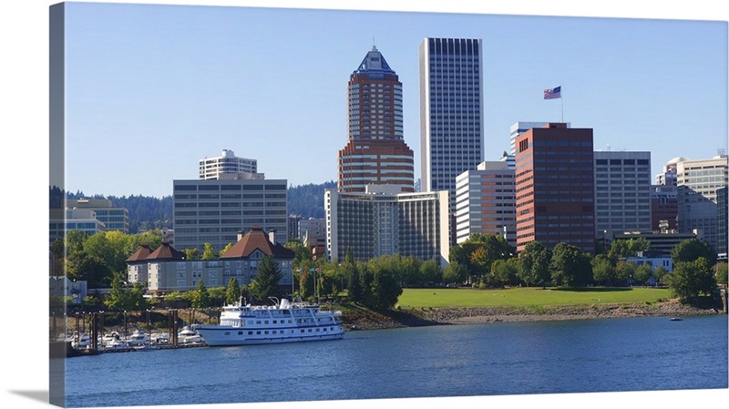 Buildings at the waterfront Portland Multnomah County Oregon | Great ...