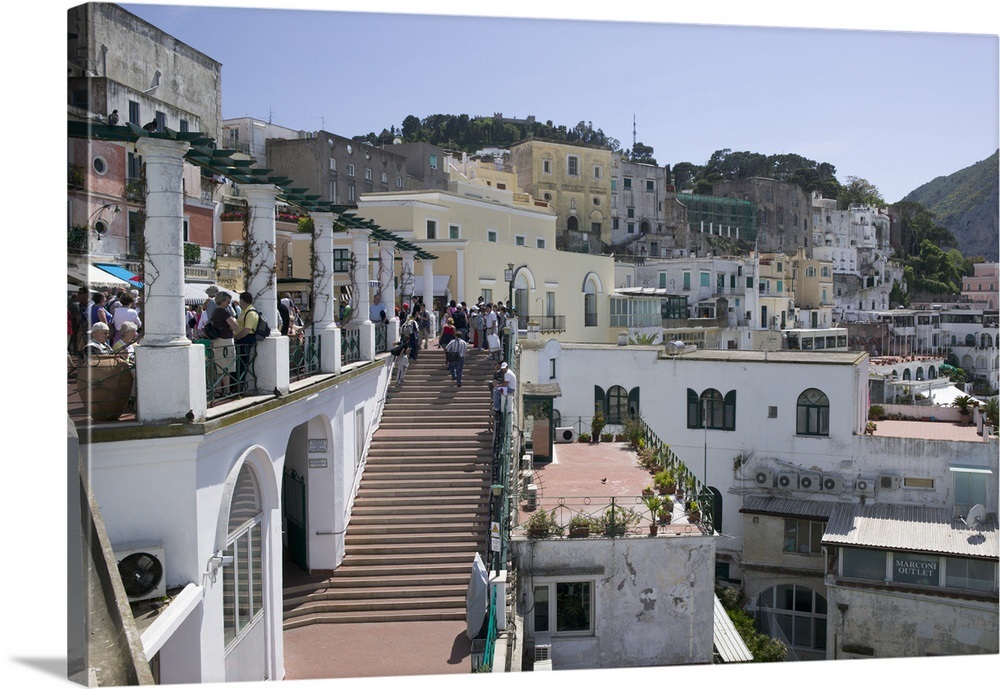 Buildings in a town, Capri, Bay of Naples, Campania, Italy Wall Art ...