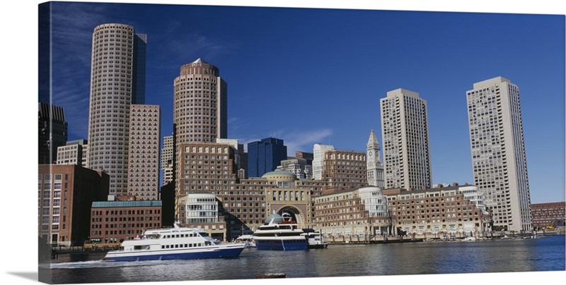 Buildings on the waterfront, Boston, Massachusetts | Great Big Canvas