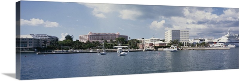 Buildings on the waterfront, Hamilton, Bermuda | Great Big Canvas