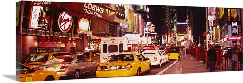 Cars on the road, Times Square, Manhattan, New York City, New York ...