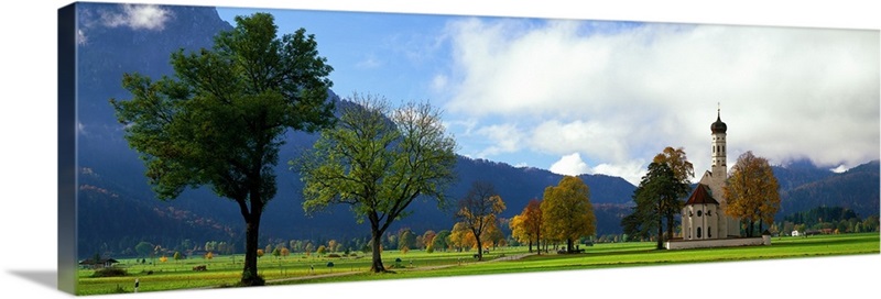 Church with fall landscape Bavaria Germany | Great Big Canvas