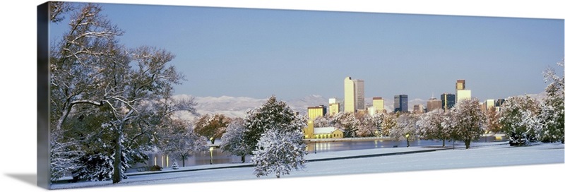 City Park covered with snow at winter, City Park, Denver, Colorado ...
