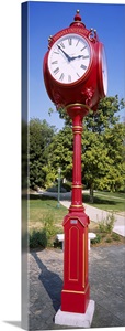 Clock in a park, Indiana University, Bloomington, Monroe County ...