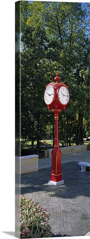 Clock in a park, Indiana University, Bloomington, Monroe County ...