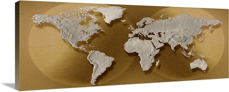 Close-up of a world map | Great Big Canvas