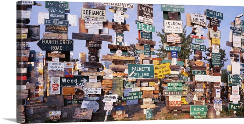 Close-up of signposts, Watson Lake, Yukon, Territory, Canada | Great ...