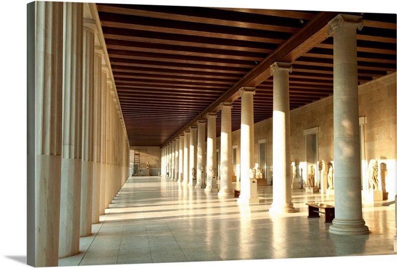 Corridor of a building, Stoa of Attalos, Athens, Attica, Greece | Great ...