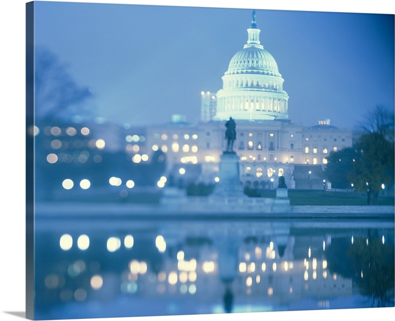 Dusk US Capitol Building Washington DC | Great Big Canvas
