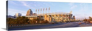 Facade of a baseball stadium, Jacobs Field, Cleveland, Ohio Wall Art ...
