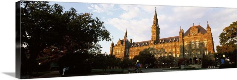 Facade of a building, Healy Hall, Georgetown University, Georgetown ...