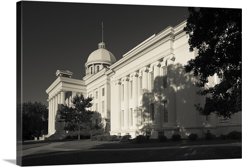 Facade of a government building, Alabama State Capitol, Montgomery ...