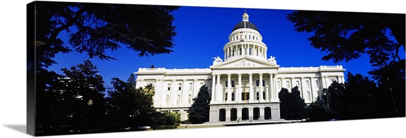 Facade of a government building, California State Capitol Building ...