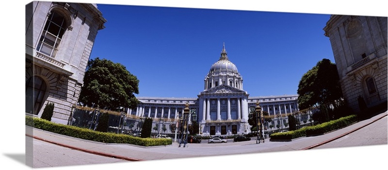 Facade of a government building, San Francisco City Hall, San Francisco ...