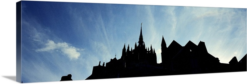 France, Normandy, Mont St. Michel, Silhouette of a Church | Great Big ...
