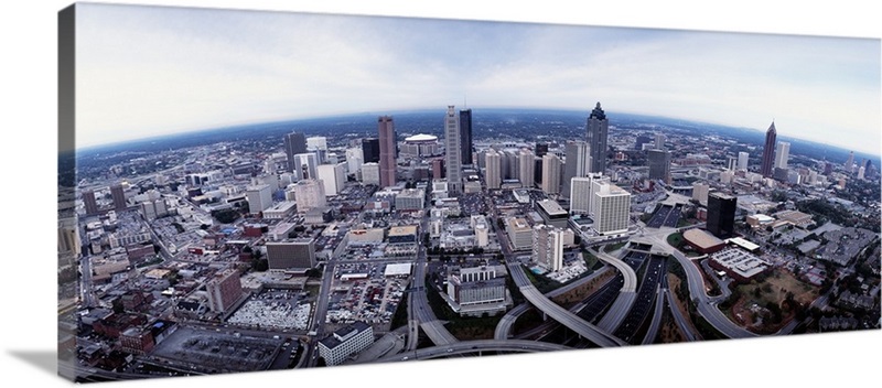Georgia, Atlanta, Aerial view of the city | Great Big Canvas
