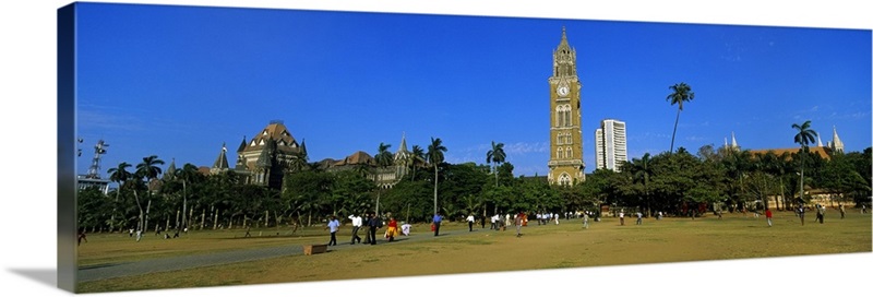 Group of people in the field, Oval Maidan, Mumbai, Maharashtra, India ...