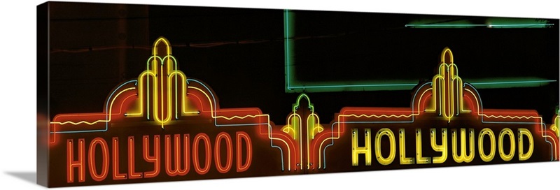 Hollywood Neon Sign Los Angeles CA | Great Big Canvas