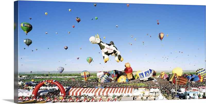 Hot air balloons in the sky, Albuquerque International Balloon Festival ...