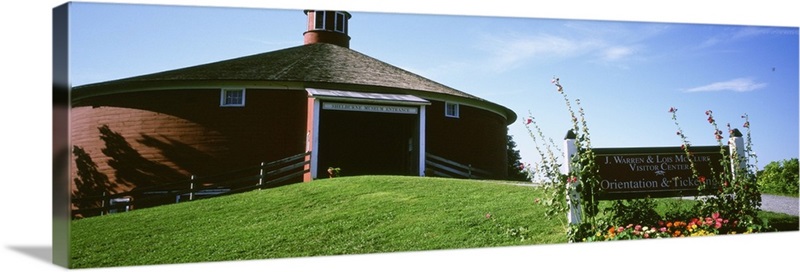 Information board in front of a museum, Shelburne Museum, Shelburne ...