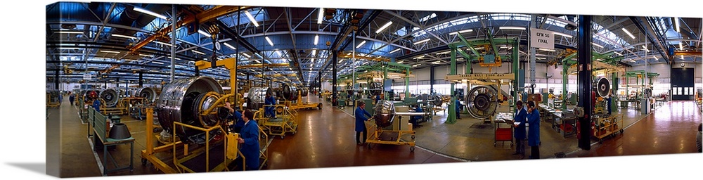 Interiors of an engine construction plant | Great Big Canvas