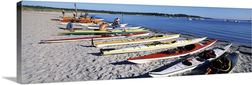 Kayaks on the beach Third Beach Sakonnet River Middletown Newport ...
