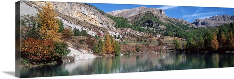 Lake in a forest, Estenc, French Riviera, Provence-Alpes-Cote d'Azur ...