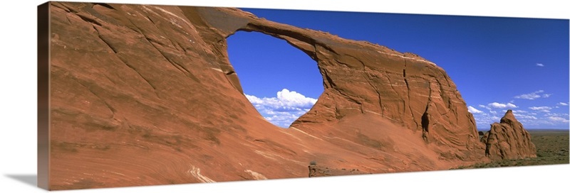 Low angle view of a rock formation, Hope Arch, Navajo Indian ...