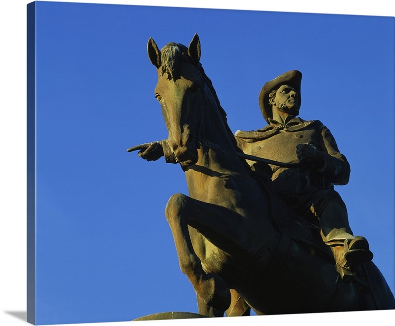 Low angle view of a statue of Sam Houston, Sam Houston Monument ...