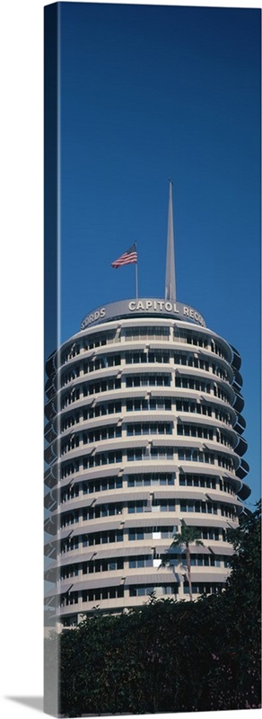Low angle view of an office building Capitol Records Building City of ...