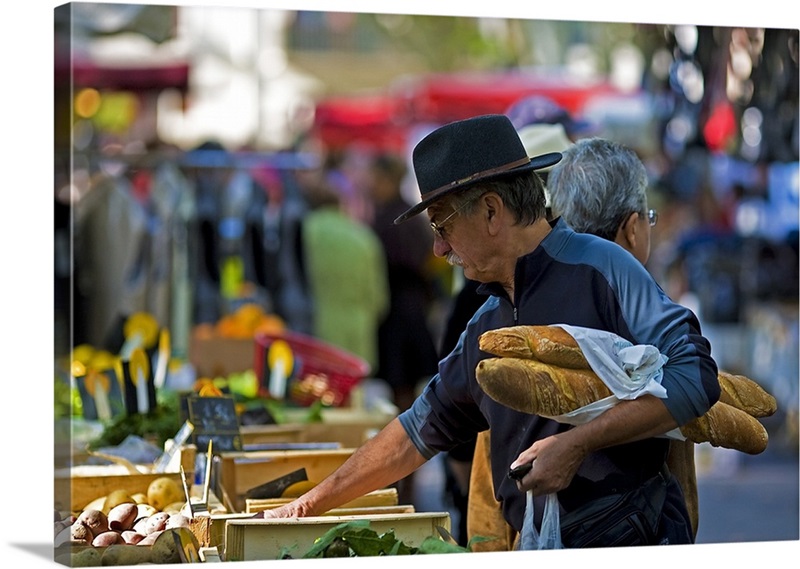 Market at St Chinian, Languedoc Roussillon, France | Great Big Canvas