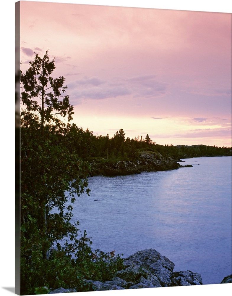 Michigan, Upper Peninsula, Copper Harbor, Lake Superior, High angle ...